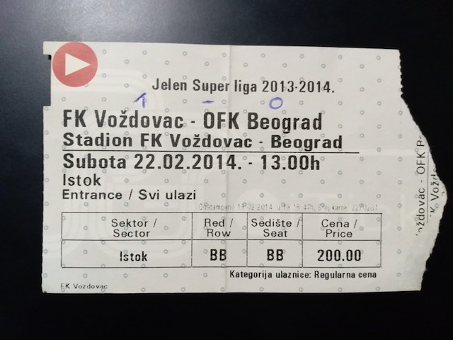 FUDBAL: VOZDOVAC - OFK BEOGRAD 22.02.2014