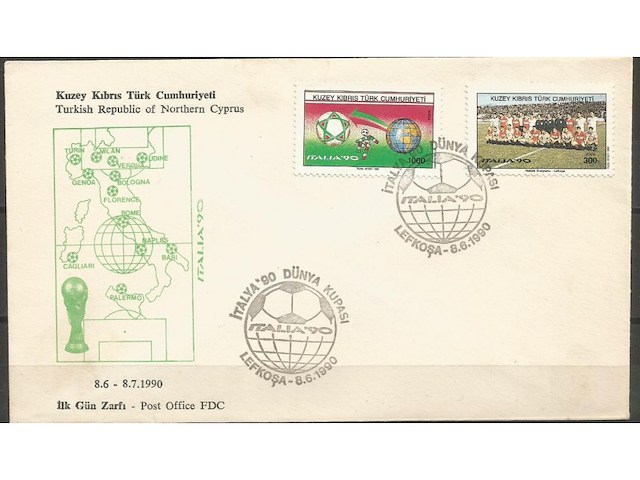 Turska,SP u fudbalu-Italija `90 1990.,FDC