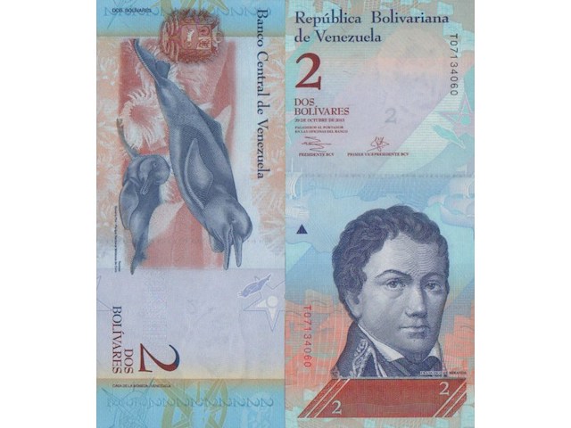 VENEZUELA 2 Bolivares 2012/2013 UNC, P-88