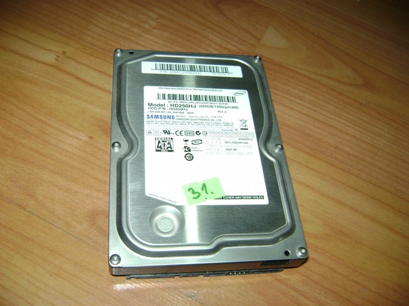 hard disk 250gb sataII ispravan samsung