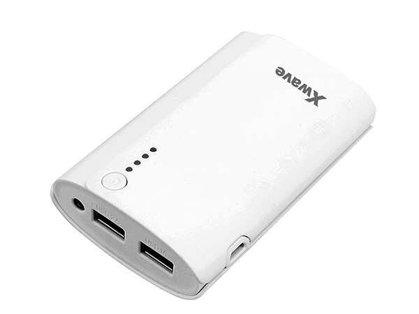 Xwave (Book 66 white) Dodatna baterija(backup) 6600mAh1A + 2.1A dual USB, USB&USB micro kabl