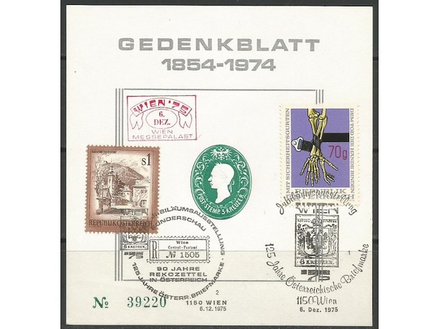 Austrija,KL-Dva jubileja 1975.,čisto