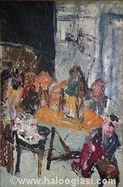 Društvo u klasi, 104x69cm, ulje na platnu, 1995.
