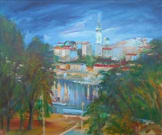 Beograd 4, ulje na platnu, 80×99 cm