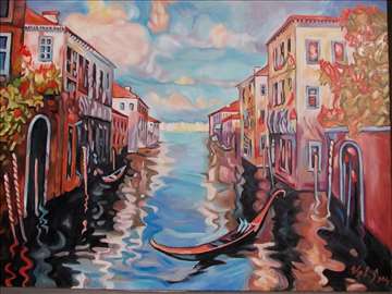 "Kanali Venecije" slika, ulje na platnu