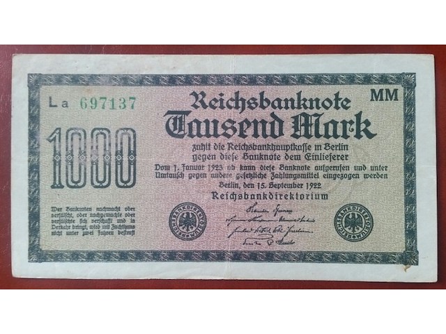 1000 MARK 1922 MM