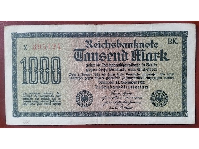 1000 MARK 1922 BK