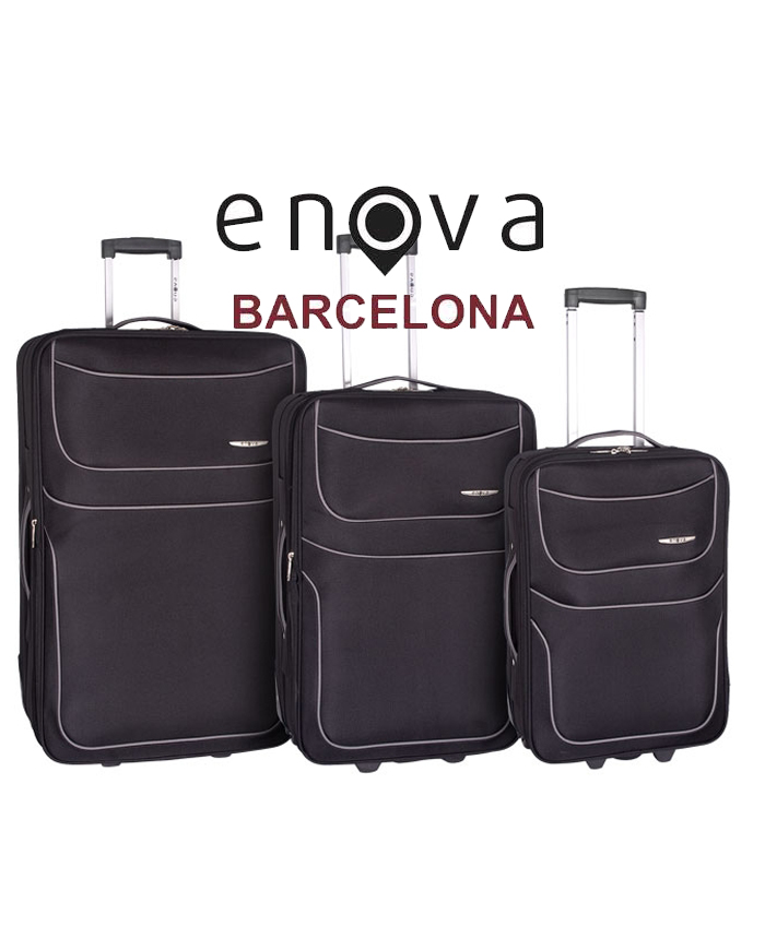 KOFER 3/1 SET BARCELONA BLACK TROLLEY ENOVA