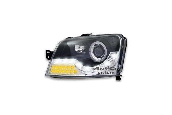 Far Fiat Panda 03- DRL izgled LED crni