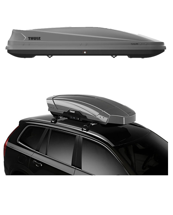 KROVNI KOFER ZA PUTNIČKA VOZILA TOURING 600 SPORT 300L TITAN AEROSKIN GLOSSY BLACK Thule