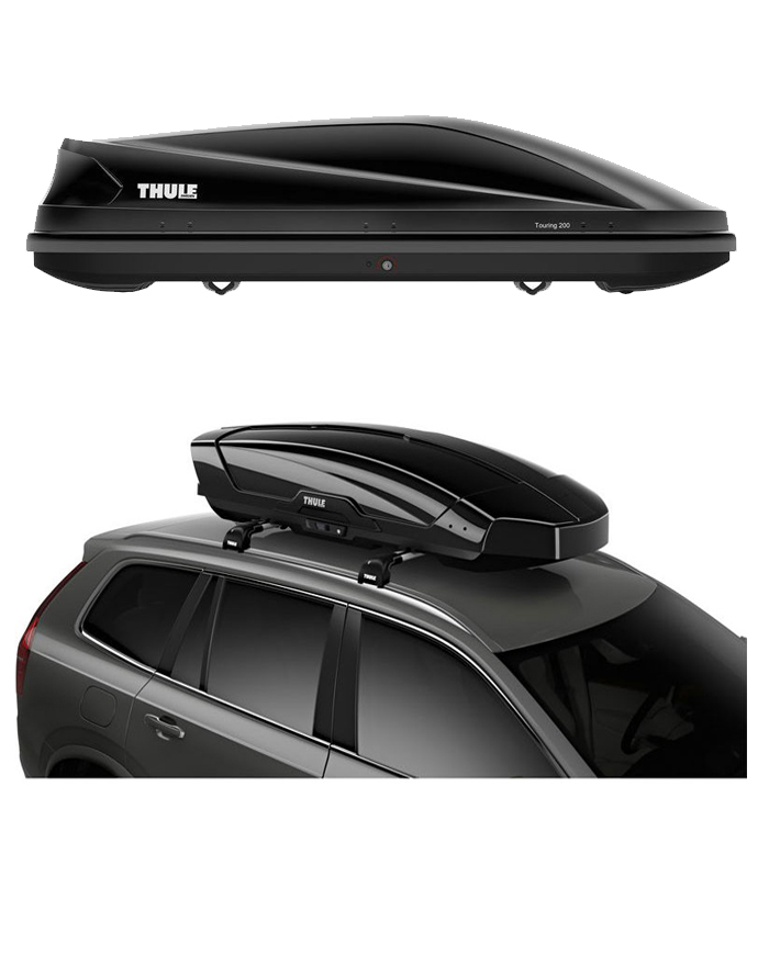 KROVNI KOFER ZA PUTNIČKA VOZILA TOURING 200 M 400L GLOSSY BLACK Thule