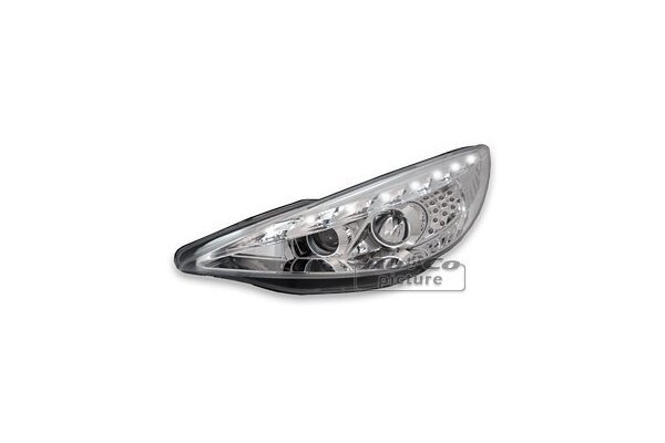 Far Peugeot 206 06- DRL izgled hrom LED