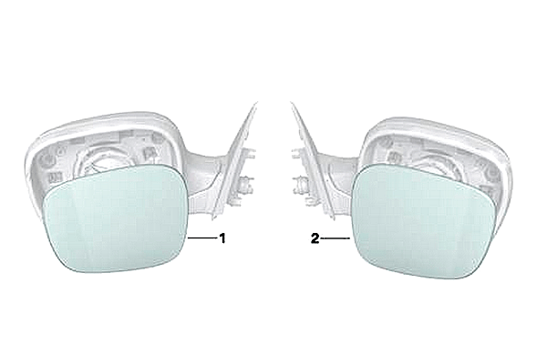 Staklo ogledala BMW X1 (E84) 09-12, 4 pin