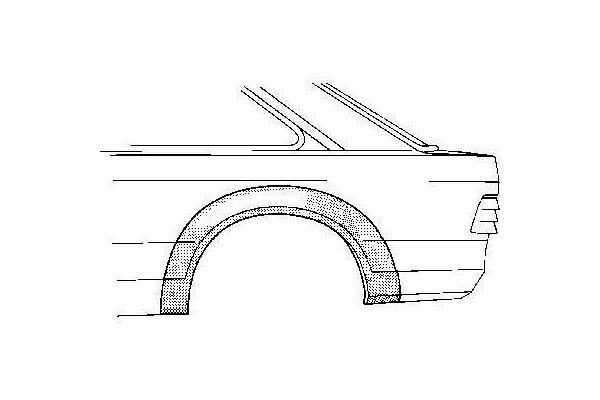 Deo zadnjeg blatobrana Ford Escort III ali IV 80-90 4V