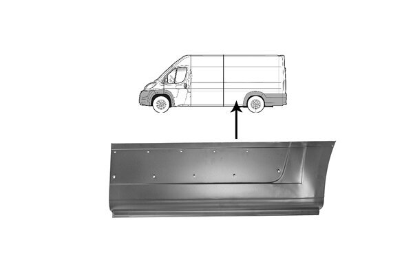 Zadnja panelna ploča kod točka (4035mm) Fiat Ducato 06-