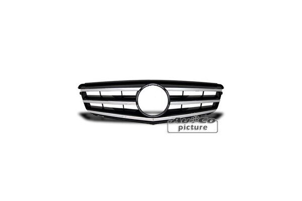 Prednja maska Mercedes-Benz C W203 / W204 07- crna/hrom