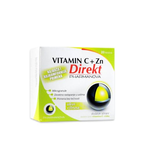 Pharmanova Vitamin C + Zn Direct 20 kesica