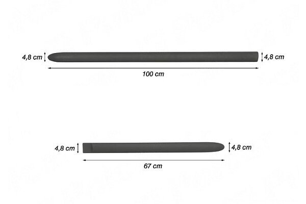 Bočne lajsne (crne) Alfa Romeo 146 100/67cm set