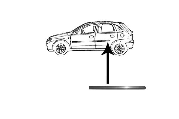 Lajsna (zadnja) vrata Opel Corsa C 00-06 5V