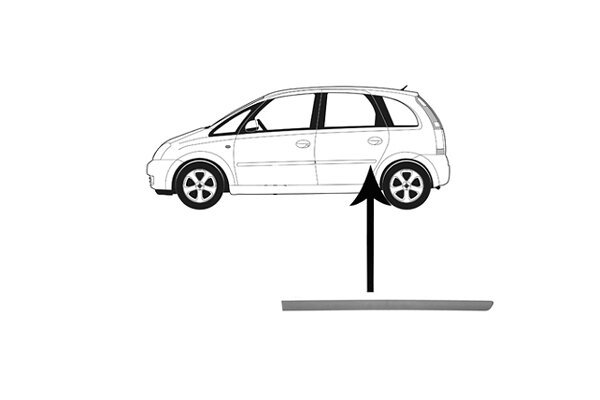 Lajsna vrata (pozadi) Opel Meriva A 03-10, za lakiranje