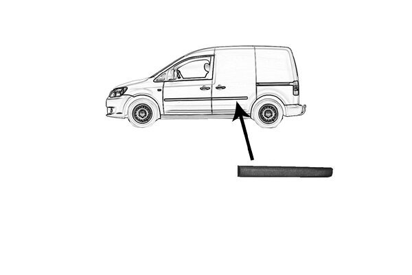 Lajsna vrata (pozadi) Volkswagen Caddy 04-10, crne