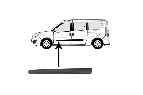 Lajsna vrata (prednjih) Opel Combo D 12-, crna