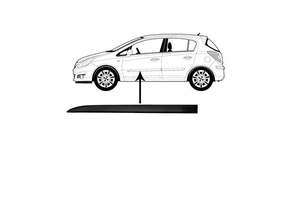 Lajsna vrata (spreda) Opel Corsa D 06-, 4/5V + crne