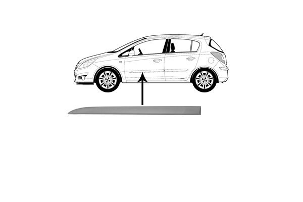 Lajsna vrata (spreda) Opel Corsa D 06-, 4/5V + za lakiranje