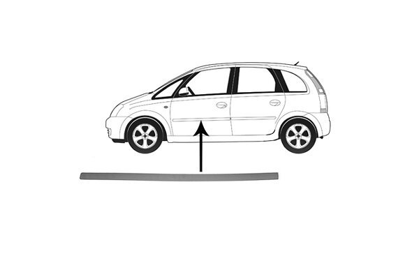 Lajsna vrata (spreda) Opel Meriva A 03-10, za lakiranje