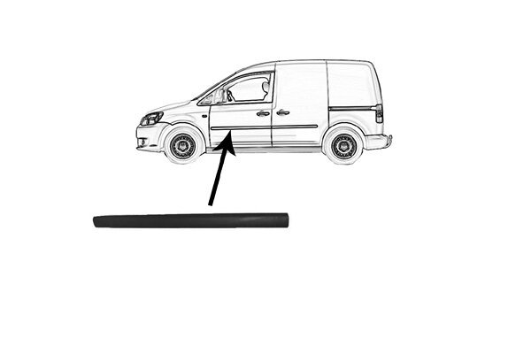 Lajsna vrata (spreda) Volkswagen Caddy 04-10, crne