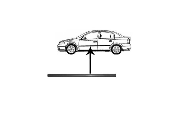 Lajsna za vrata Opel Astra G 98-04 - bez utora za znak