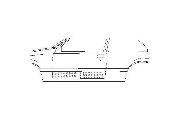 Metalna lajsna prednjih vrata Fiat Panda 80-86