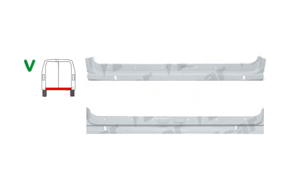 Prag (pozadi) Citroen Jumper 94-06, ujemanje s stebrički