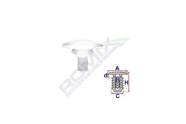 Set za pričvršćivane Mazda/Mitsubishi/Opel/Toyota RXB18692 10 komada