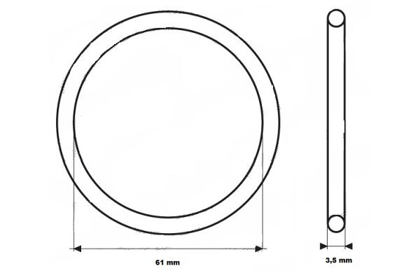 Zaptivka termostata UOR11 - 61x3,5 mm