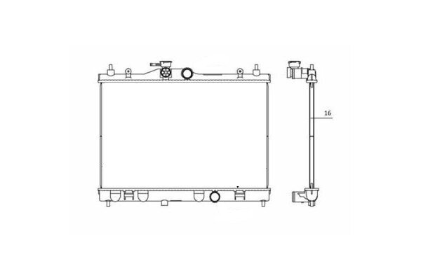 Hladnjak vode 2713083X - Nissan Juke 10-, OEM