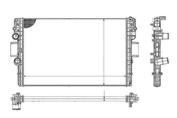 Hladnjak vode 3080081X - Iveco Daily, OEM, dizel, 06-14