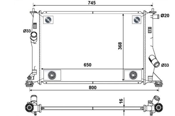 Hladnjak vode 452608-3 - Mazda 5 05-10