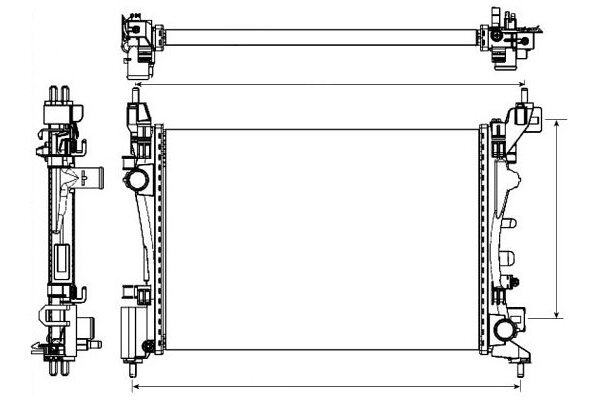 Hladnjak vode 555808-3 - Opel Adam 13-