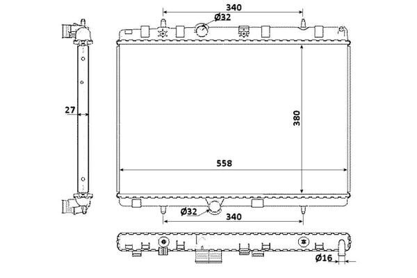 Hladnjak vode 5724082X - Peugeot 301 13-