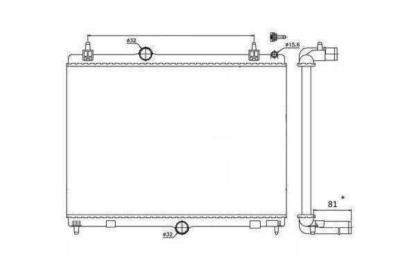 Hladnjak vode 57D1081X - Peugeot 508 10-
