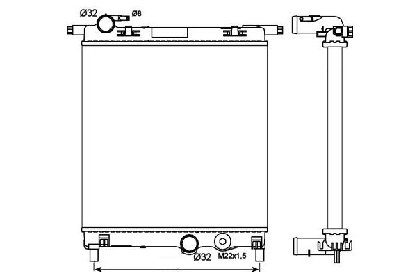 Hladnjak vode 95A108-1 - Seat MII 11-
