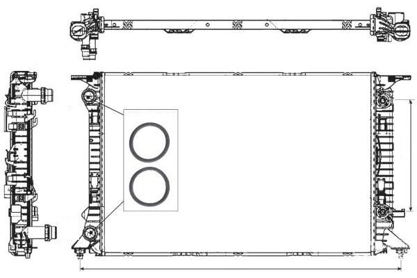 Hladnjak vode Audi Q3 (8U), OEM, benzin, 11-