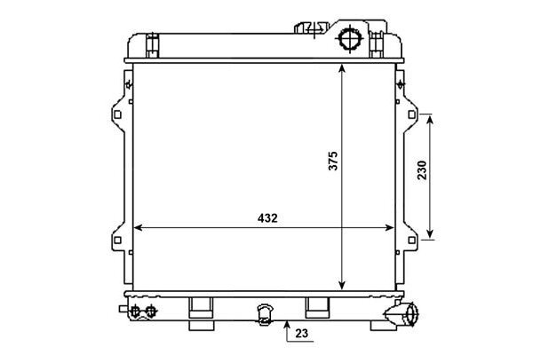 Hladnjak vode BMW Serije 3 E30 85-91 380 x 440 MT/AT