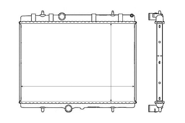 Hladnjak vode Citroen C4, OEM, 10-