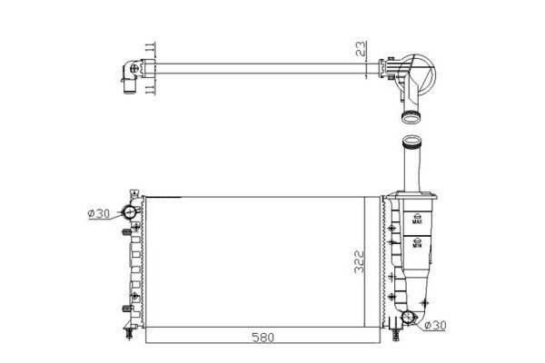 Hladnjak vode Fiat Idea 03-