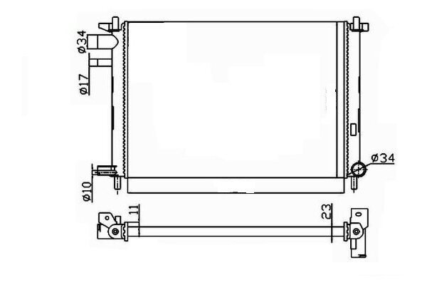 Hladnjak vode Ford Fiesta 95-02 502x363