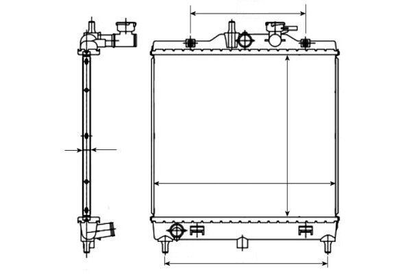 Hladnjak vode Kia Picanto (SA), OEM, 04-11