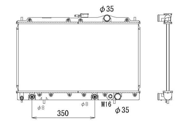 Hladnjak vode Mitsubishi Galant 88-93 automatski
