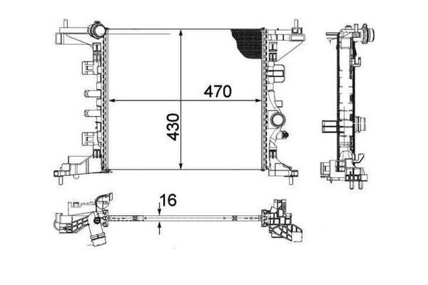 Hladnjak vode Opel Meriva B 10- 1.4i